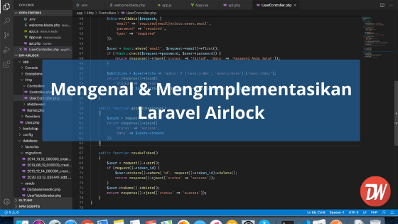 Mengenal & Mengimplementasikan Laravel Airlock - Daeng Web